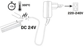 LED Pásek NEON 5m LED/40W/24V oranžová IP65