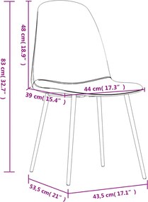 vidaXL Jídelní židle 4 ks 45 x 53,5 x 83 cm umělá kůže [353057] Barva: tmavě hnědá
