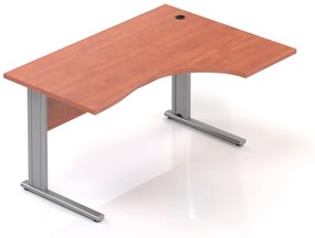 NABYTEK-DESIGNOVY.CZ - BPR18 03 - Kancelářský stůl rohový pravý Komfort, kovová podnož, 140x70/100x76 cm, calvados