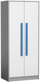Šatní skříň GYT 1 antracit/bílá/modrá