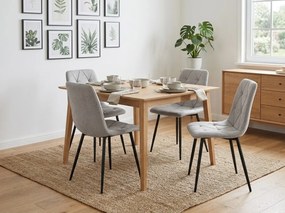Šedá židle LIBRA PLATINUM GREY s černými nohami