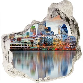 Wallmuralia Fototapeta díra na zeď 3D Panorama Londýn 75x75 cm