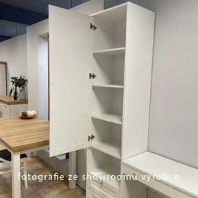 Noční stolek REL SN | 40 cm | bílá | lamino o síle 18 mm + ozdobné MDF lišty 18 mm