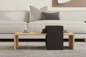 Designový konferenční stolek Questa 80 cm dub / antracitový