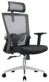 Kancelářská ergonomická židle Neoseat NOVELO — síť / látka, černá, nosnost 150 kg (rozbaleno)