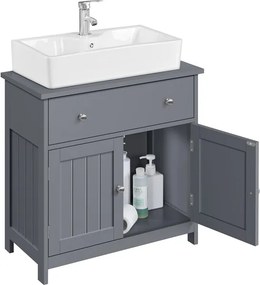 Koupelnová skříňka s umyvadlem – tmavě šedá (256388718208)