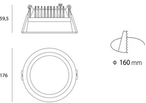 LED2 - LED Koupelnové podhledové svítidlo ZETA LED/25W/230V 3000K IP44