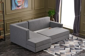 Atelier del Sofa Rohová sedací souprava Ece Left - Grey, Šedá