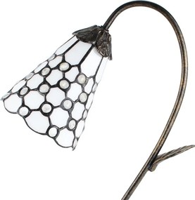 Stolní Tiffany lampa kamínky TransparentEye - 30*17*48 cm E14/max 1*25W
