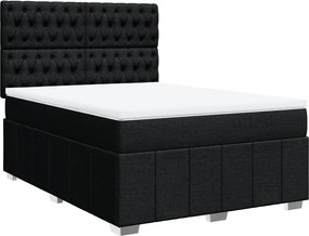 Box spring postel s matrací černá 140x200 cm textil 3291700