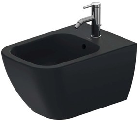 Duravit Happy D.2 - Závěsný bidet, 365x540 mm, otvor pro baterii, anthracite mat 2258151300