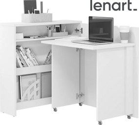 Casarredo - Komfort nábytek Rozkládací psací stůl REBECCA pravý, bílý lesk