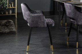 Designová židle Laney šedý samet