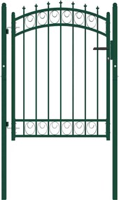 Plotová branka EMMEN s hroty ocelová 103 x 109,5 cm zelená 146374