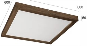Brilagi-LED Koupelnové svítidlo WOODY FRAME LED/50W/230V 60x60 cm IP44 dub ořech