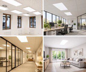 LED Solution Bílý přisazený LED panel s rámečkem 60 x 120cm 45W UGR 5CCT SRPL60X120-45WH-BL-5CW_191450