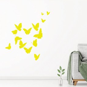 Živá Zeď Samolepka na zeď Motýlci ve tvaru srdce Barva: černá
