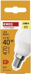 Emos lighting LED žárovka Basic Mini Globe / E14 / 5,5 W (40 W) / 470 lm / teplá bílá 1525731246