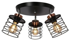 Černé kovové stropní svítidlo Glob – Candellux Lighting