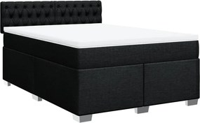 Box spring postel s matrací černá 140 x 190 cm textil 3288192
