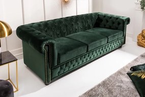 Designová trojsedačka Chesterfield 205 cm zelená
