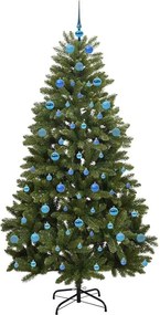 Umělý vánoční stromeček 210 cm 300 LED Teplá bílá PVC a ocel 3395701