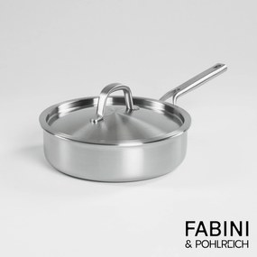 Fabini FABINI & Pohlreich - Hluboká pánev z pětivrstvé nerezové oceli s poklicí Ø 24 cm - rozbaleno