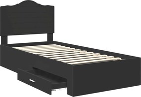 Rám postele se zásuvkou Černá 70 x 190 cm Kompozitní dřevo 3413667
