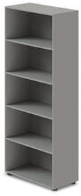 Vysoká široká skříň TopOffice 79,8 x 40,4 x 196,5 cm, šedá