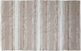 Bavlněný koberec s hnědo-béžovým vzorem – 180*120 cm
