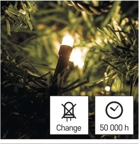 Vánoční osvětlení EMOS D4FW03 ZY2056 120LED řetěz 8,4m 3xAA teplá bílá s časovačem