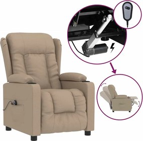 Elektrické polohovací křeslo cappuccino umělá kůže 3098803