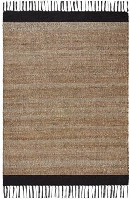 XXXLutz JUTOVÝ KOBEREC, 160/230 cm černá, jílová barva Linea Natura - Hadrové koberce - 001317008164