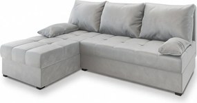 Rohová rozkládací sedací souprava do L CELESTE, 200 cm, s úložným prostorem Roh pohovky: Levý roh, Barva látky Paros: Světle šedá (Paros 05)