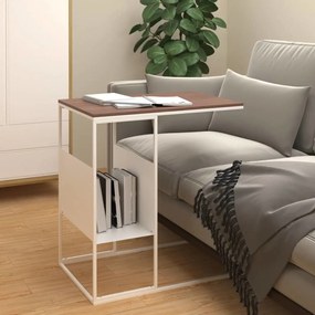 vidaXL Odkládací stolek 55 x 36 x 59,5 cm kompozitní dřevo [343107] Barva: Bílo-hnědá