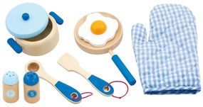 Viga Dřevěná snídaňová sada nádobí pro děti