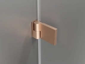Mexen Lunar-B L výklopný sprchový kout levý 100 x 70 cm, čiré sklo, měděná matná, 832L-100-070-65-00-L