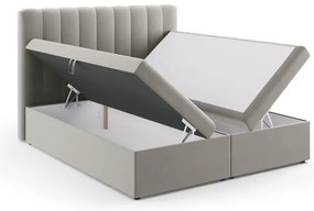 Šedá boxspring postel s úložným prostorem 180x200 cm Gina – Milo Casa
