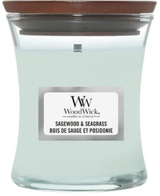 OnaDnes -20% Střední vonná svíčka WoodWick, Sagewood & Seagrass