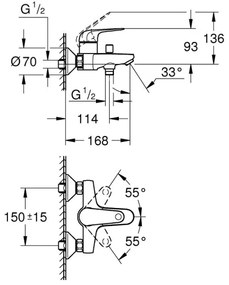 GROHE 24335001 - Vanová baterie DN 15 lesklý chrom