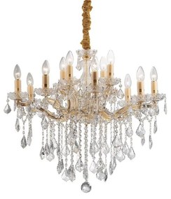 ILUX 035611 Závěsné svítidlo Ideal Lux Florian SP12 oro 035611 zlaté 72cm - IDEALLUX