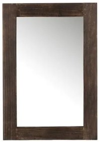 Nástěnné zrcadlo v tmavě hnědém dřevěném rámu Fleuretta - 80*55*2 cm