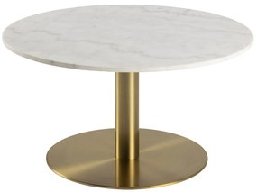 Scandi Mramorový kulatý konferenční stolek Aron 80 cm