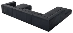 Tmavě modrá kožená rohová pohovka (levý roh) Madame – Windsor &amp; Co Sofas