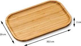 Bambusový servírovací podnos BAMBALA 20x30,5 cm hnědý