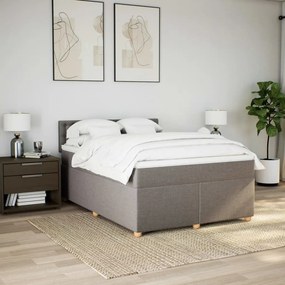 Box spring postel s matrací taupe 160x200 cm textil 3289049