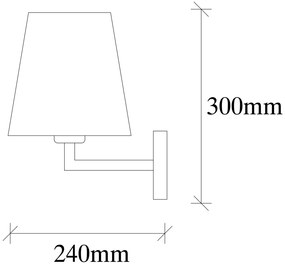 Nástěnná lampa Profil I krémová