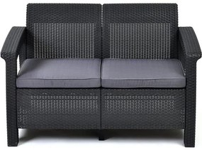 Zahradní lavice KETER Corfu Love Seat - 2 místná, černá