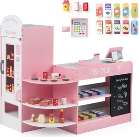Costway Dětská herní sada pro supermarkety s pokladnou a POS