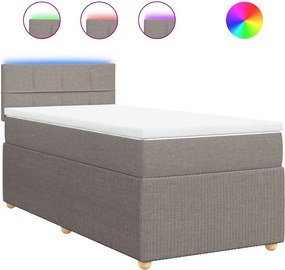 Box spring postel s matrací taupe 90x200 cm textil 3289643